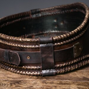 Hero Belt "valhalla", Medieval Leather Wide Brown Belt for LARP ...