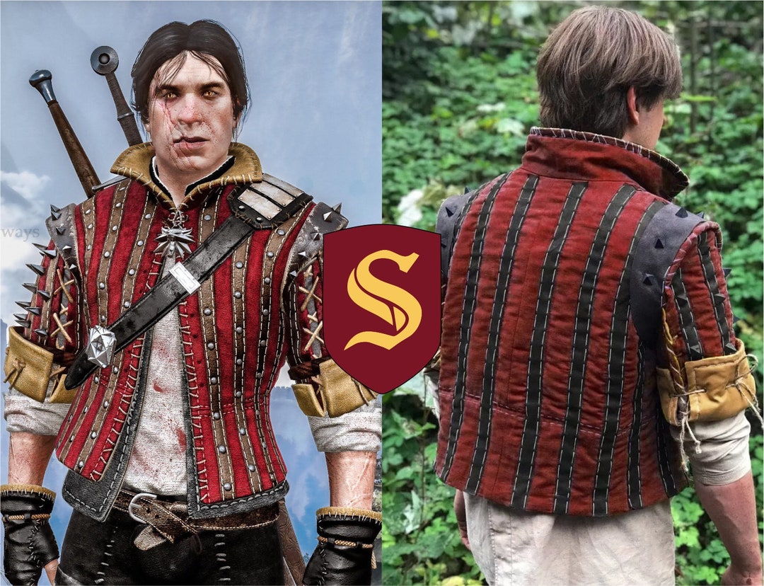 For Halloween Witcher Eskel Gambeson With With Spikes, Cosplay Gambeson ...