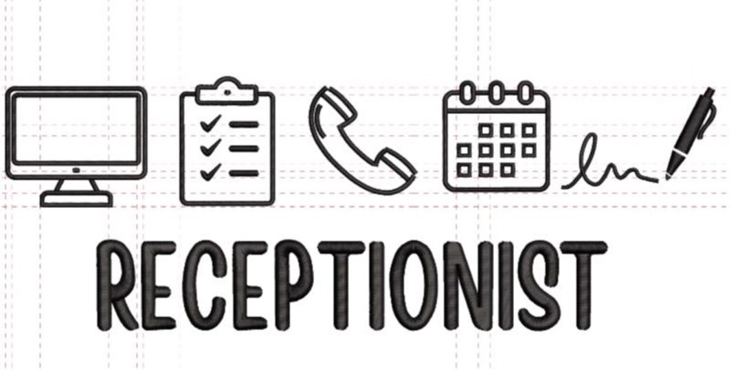 Receptionist Icons Embroidery Files - Etsy