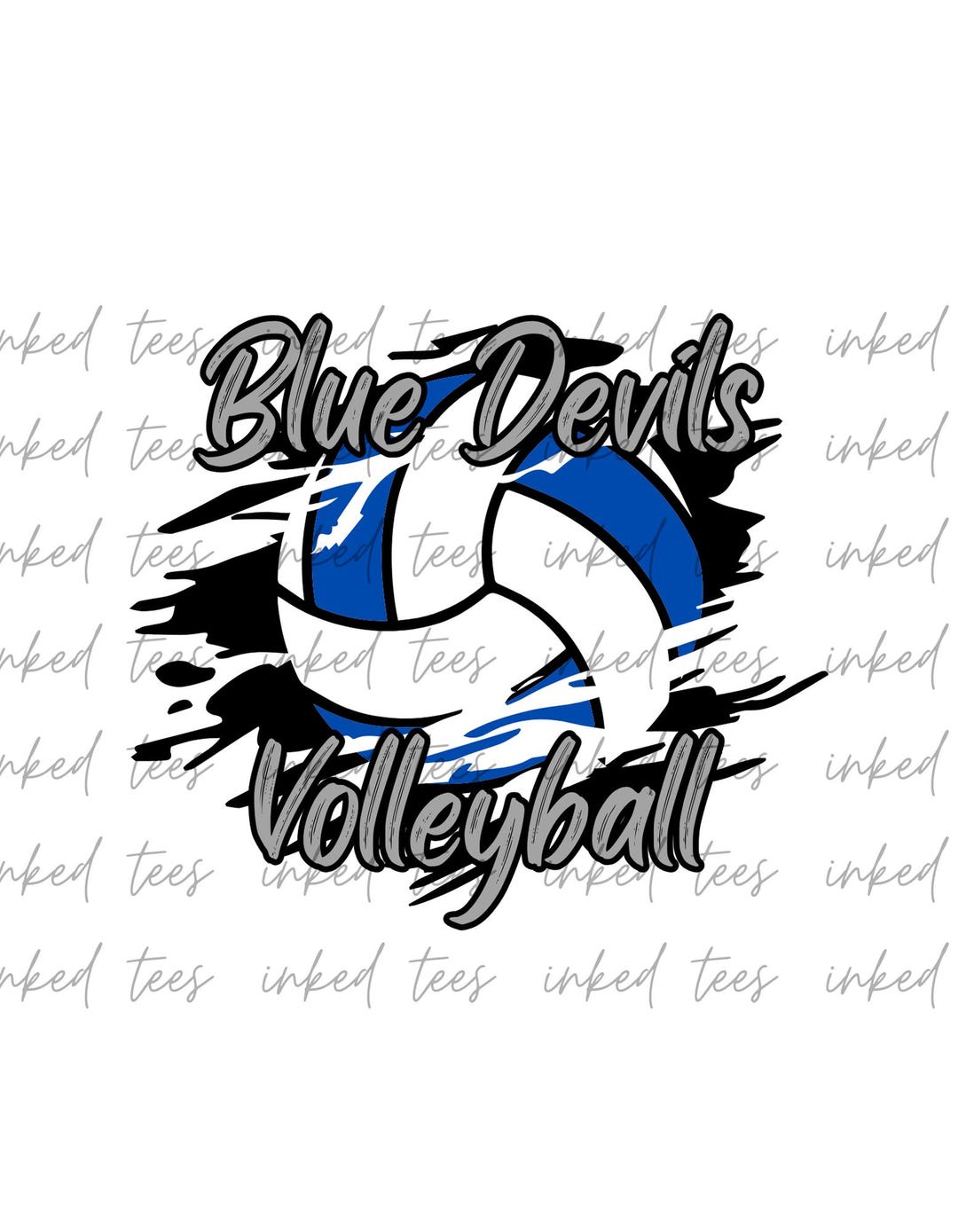 Blue Devils Volleyball Png, Blue Devils Png, Volleyball Png - Etsy
