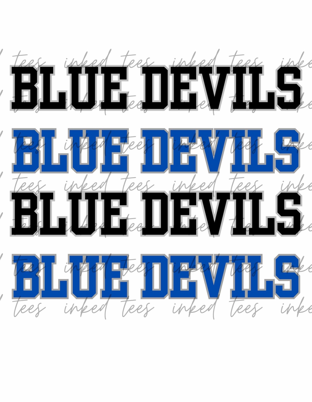Blue Devils, Blue Devils Png, Devils Png - Etsy