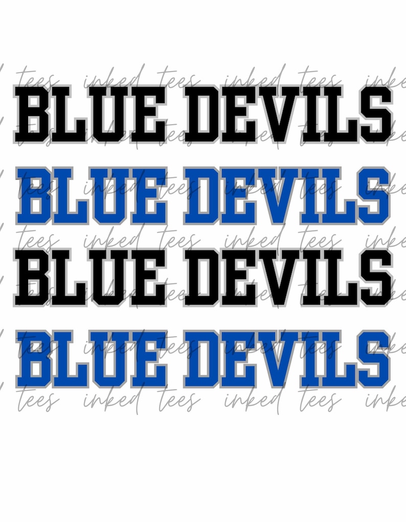 Blue Devils, Blue Devils Png, Devils Png - Etsy