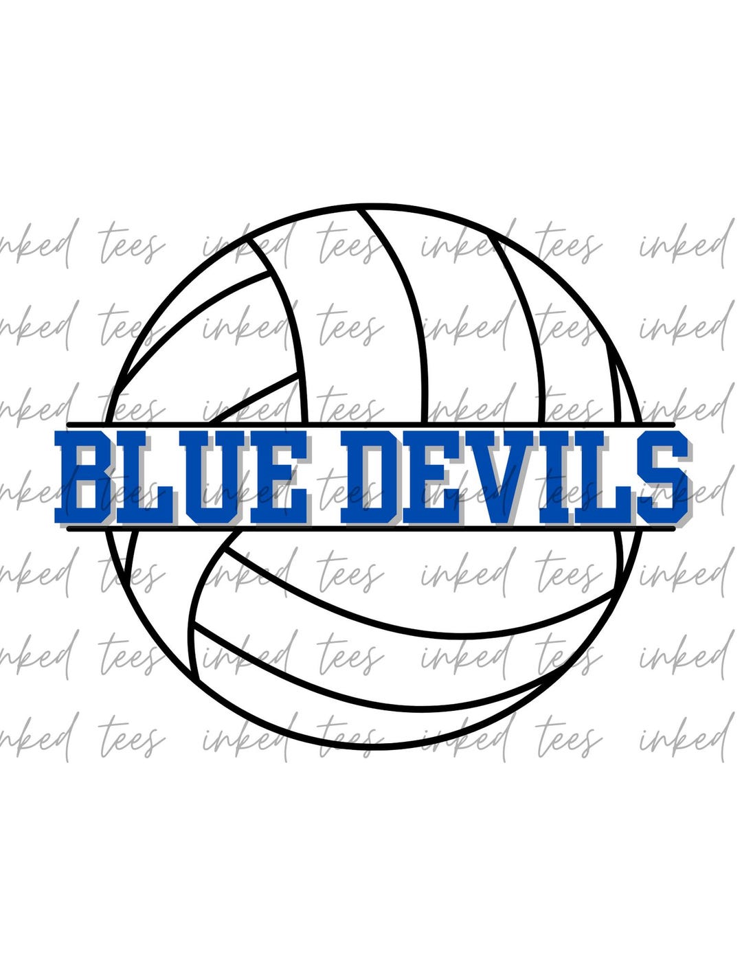 Blue Devils Volleyball Png, Blue Devils Png, Volleyball Png - Etsy