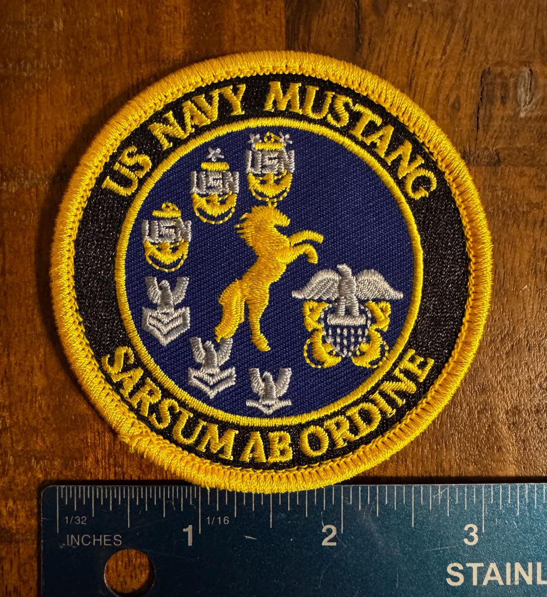 3" Navy Mustang Morale Patch (petty Officer/chief Petty Officer) in ...