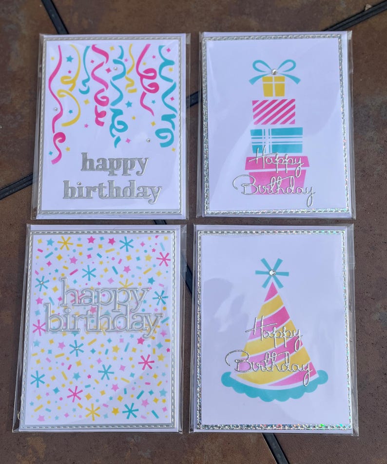 Happy Birthday Cards Set A - Etsy