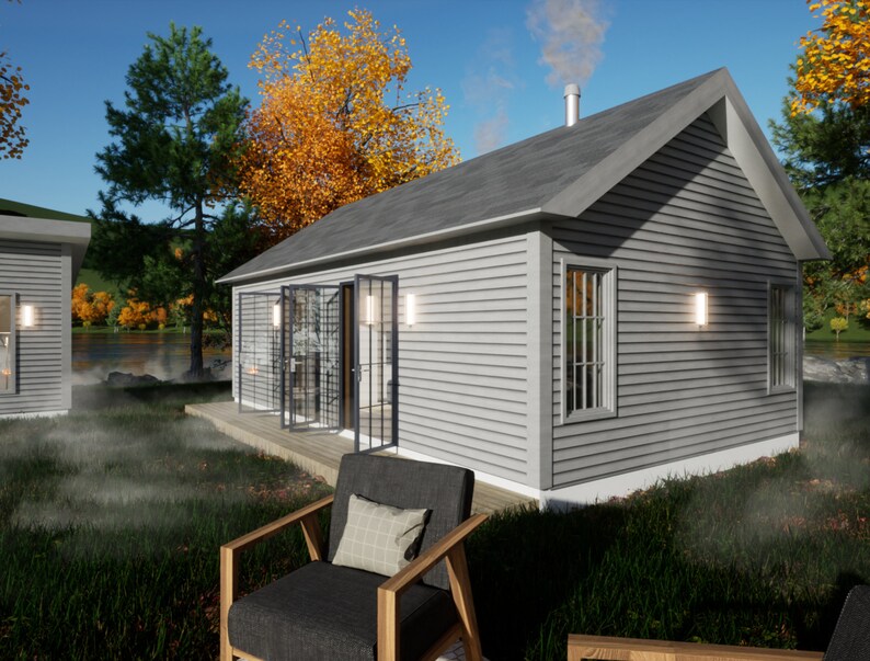 House Plans 30' X 18' 540 Sq.ft. 1 Bedroom Tiny House - Etsy