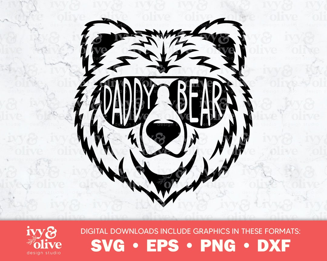 Daddy Bear Silhouette | 224 | Digital File Download | SVG Eps Png Dxf ...