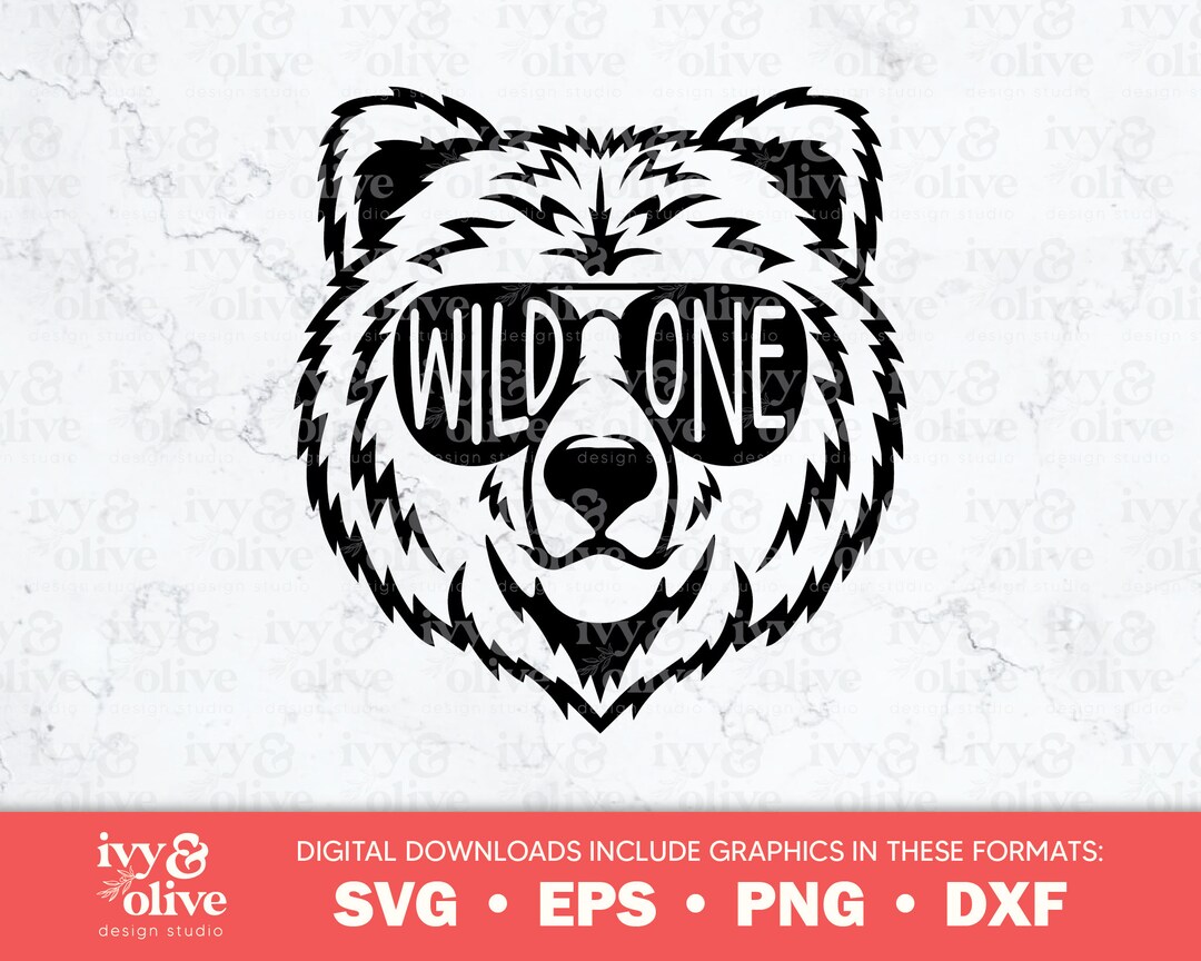 Wild One Bear Sunglasses | 210 | Digital File Download | SVG Eps Png ...