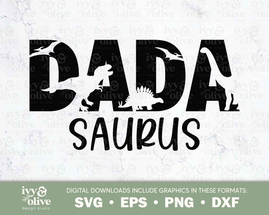 Dada Saurus Dinosaur | 122 | Digital File Download | SVG EPS PNG Dxf ...