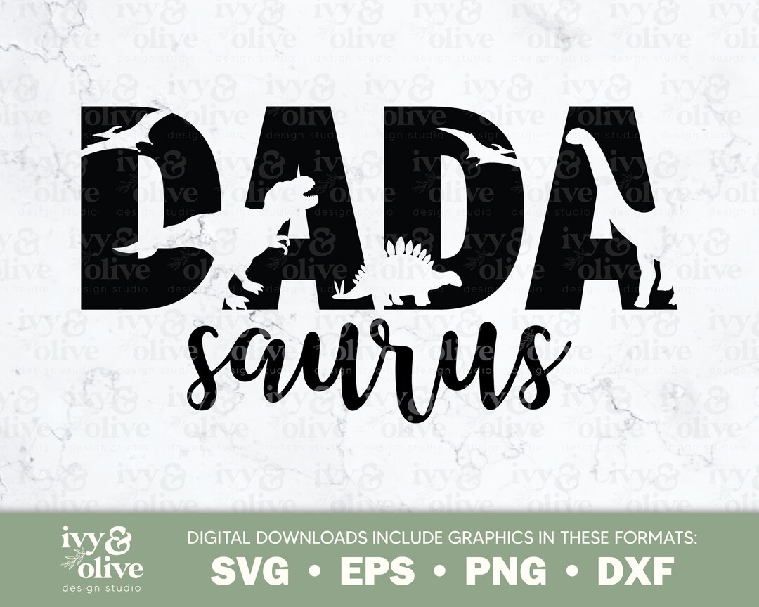 Dada Saurus Dinosaur Script Font | 122 | Digital File Download | SVG ...