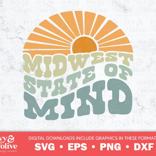 Midwest State of Mind Svg - Etsy