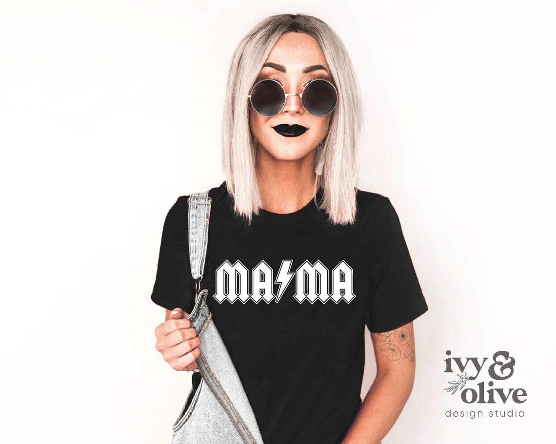 Mama ACDC Lightning Bolt | 013 | Digital File Download | SVG Eps Png ...