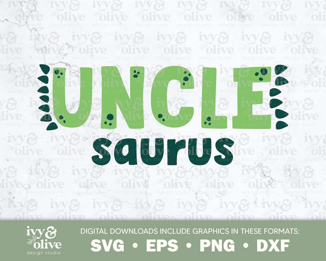 Uncle Saurus Green Dinosaur | 364 | Digital File Download | SVG EPS PNG ...
