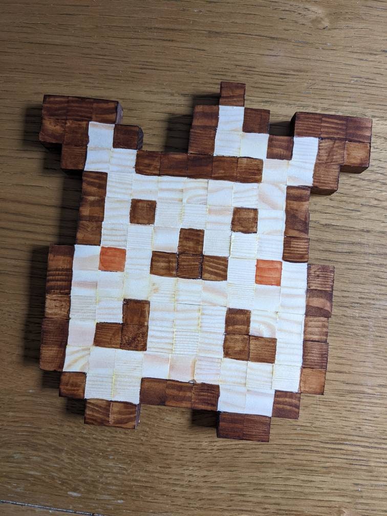 Wooden Pixel Pikachu -pokemon - Etsy