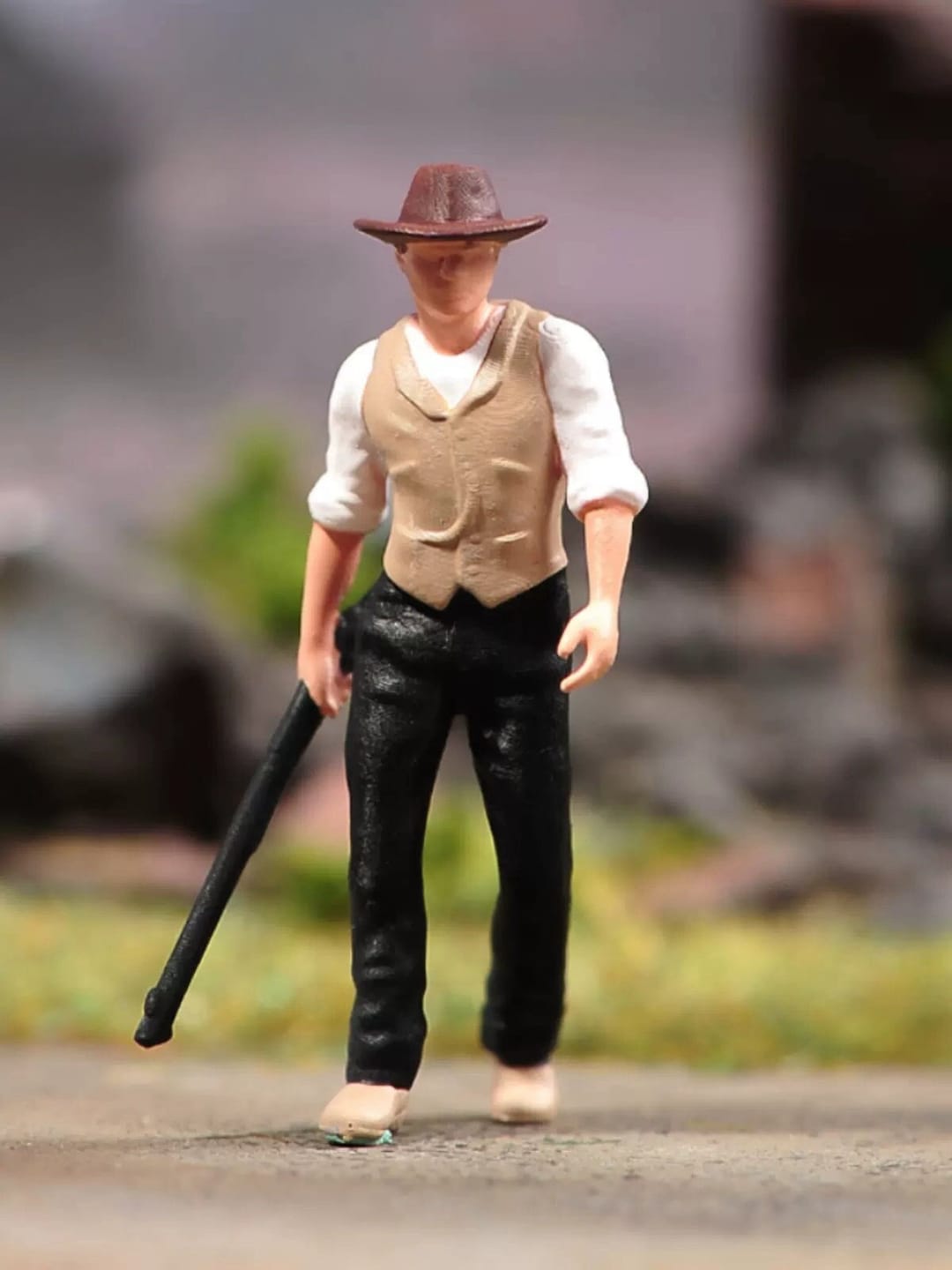 1/87 Cowboy Man Firearm Miniature Photography Scene Model - Etsy