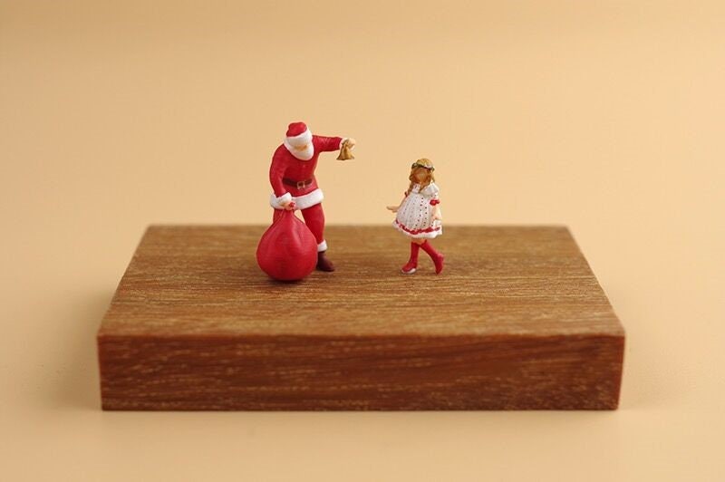 Modellerart/filming Santa Claus Delivers Gifts/1:87 Miniature Model ...