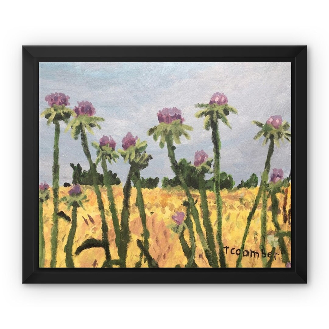 Autistic Artist Tom Coomber's, Purple Flowers - Etsy
