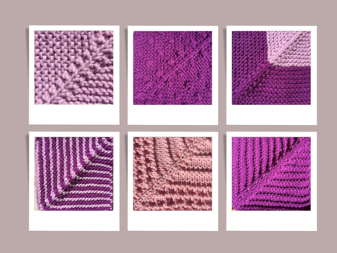 6 Mitred Square Knitting Patterns, Mitered Squares Patterns,knit Afghan ...