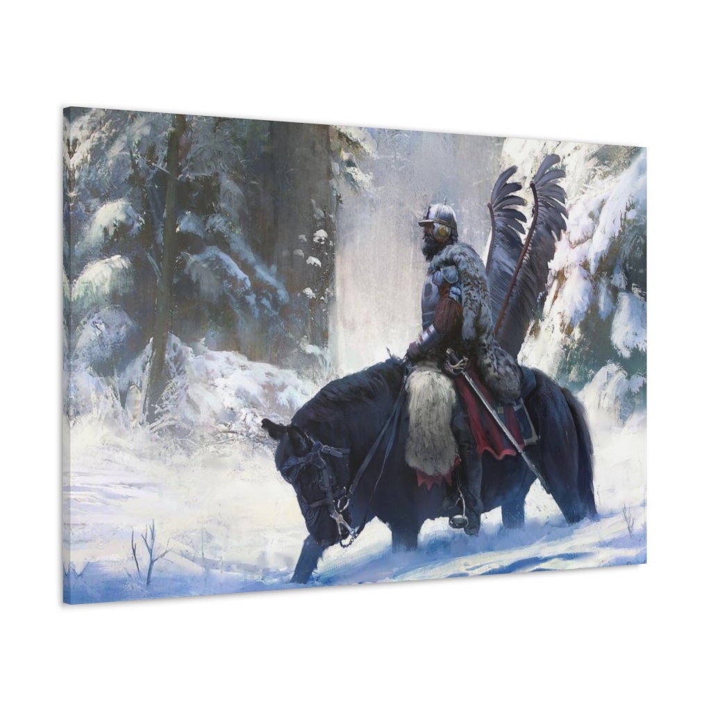 Polish Hussar Soldier Canvas Gallery Wrap, Hussar Soldier Wall Art ...