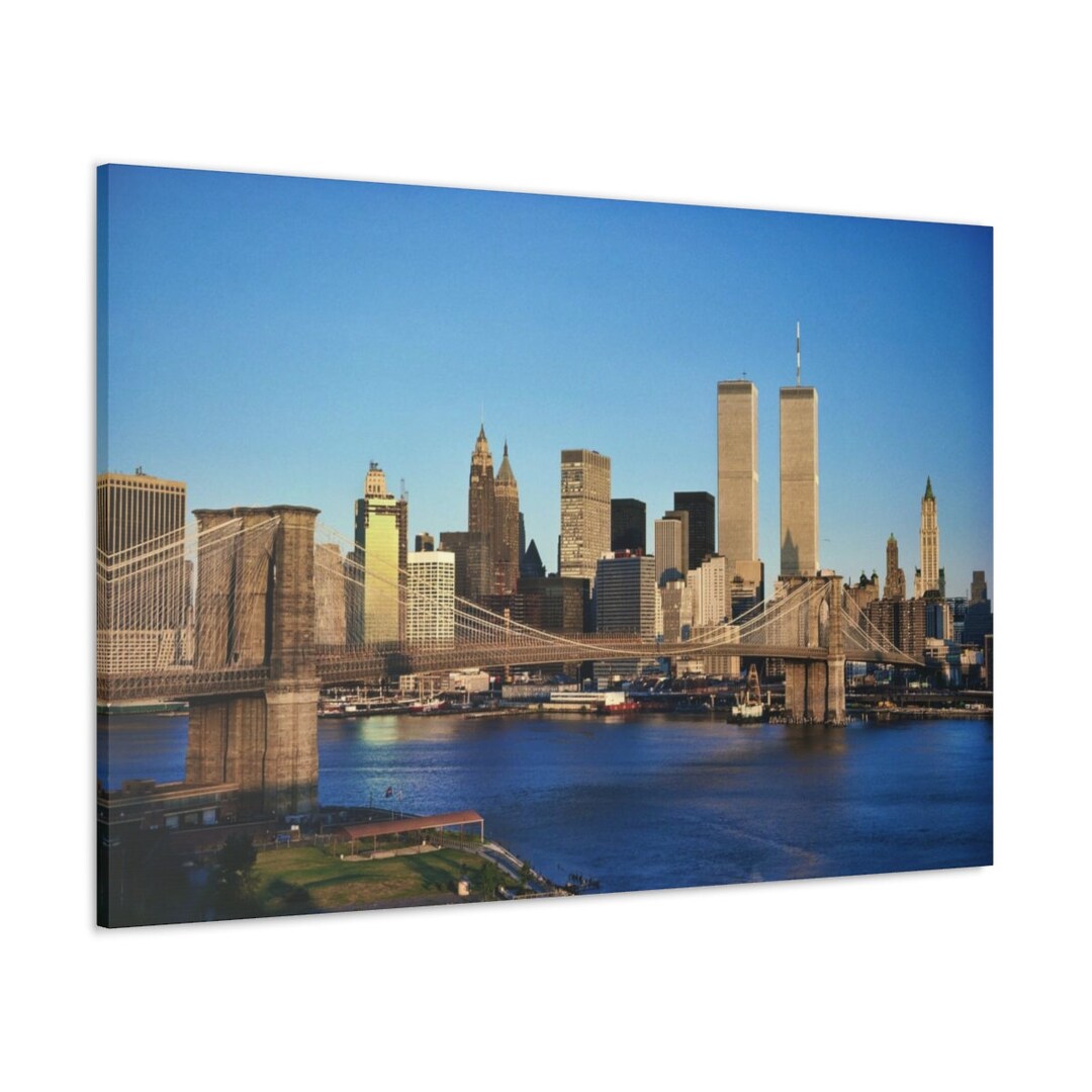 World Trade Center Pre 9-11 Canvas Gallery Wraps, Manhattan Skyline ...