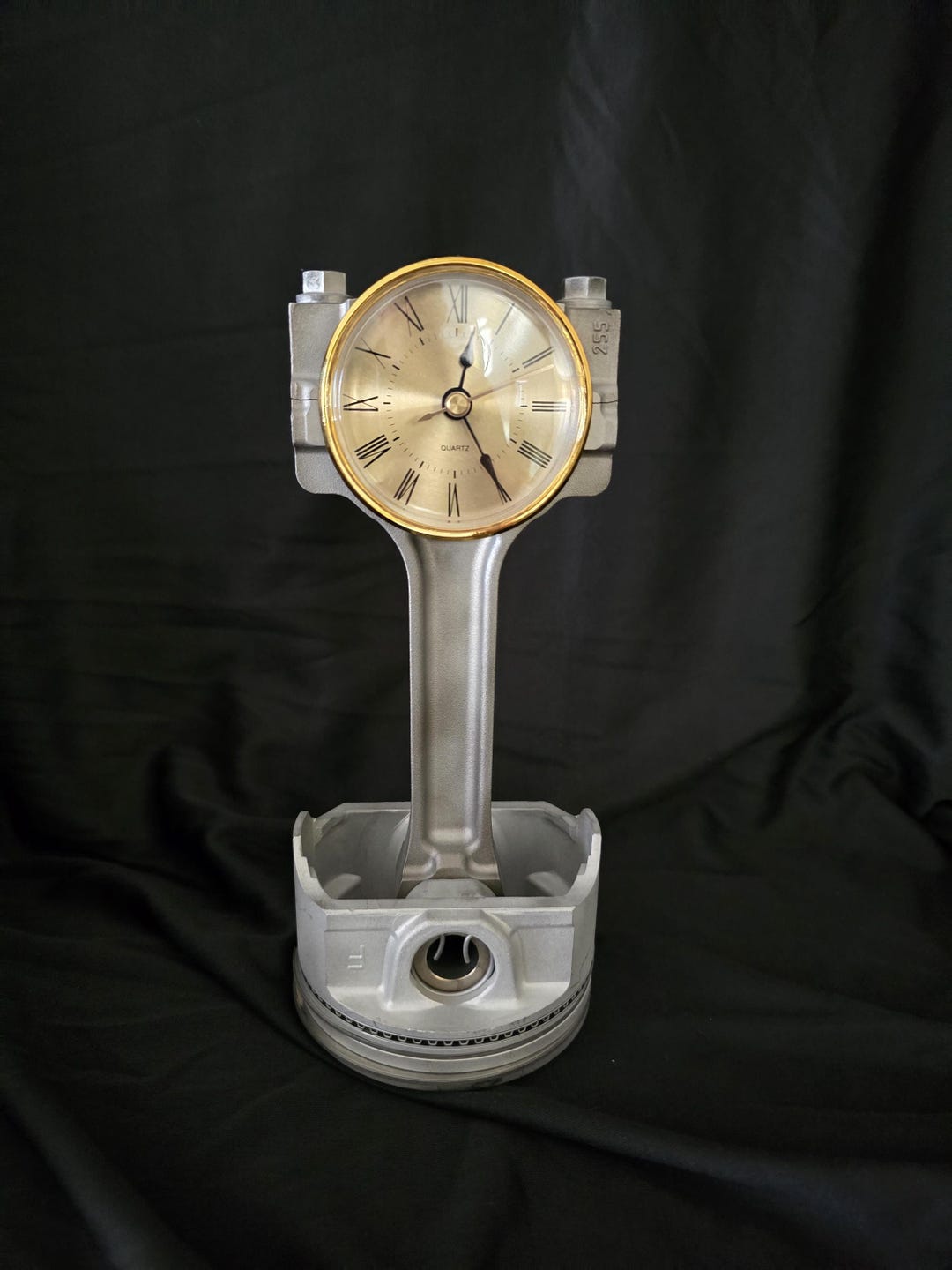 Piston Clock - Real Car Engine Part Desk Clock - Tabletop Clock ...