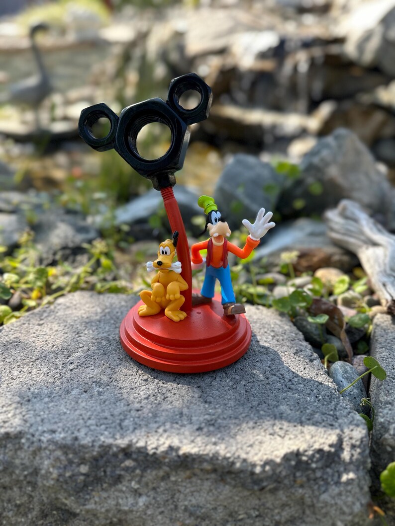 Disney Mickey Mouse Nut Art Statue, Goofy and Pluto Figurine Home Decor ...