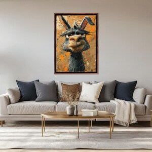 Angry Donkey Painting, Large Wall Art, Framed Canvas Wall Art, Wall ...