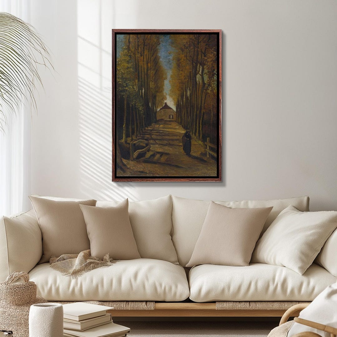 Vincent Van Gogh - Avenue of Poplars İn Autumn, Nature Wall Decor ...
