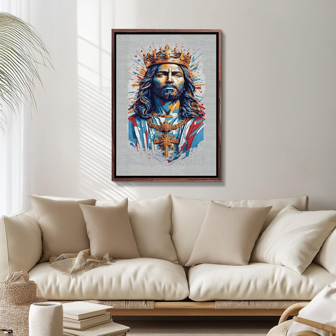 Painting of Jesus, Large Wall Art, Religious Canvas Print, Religious ...