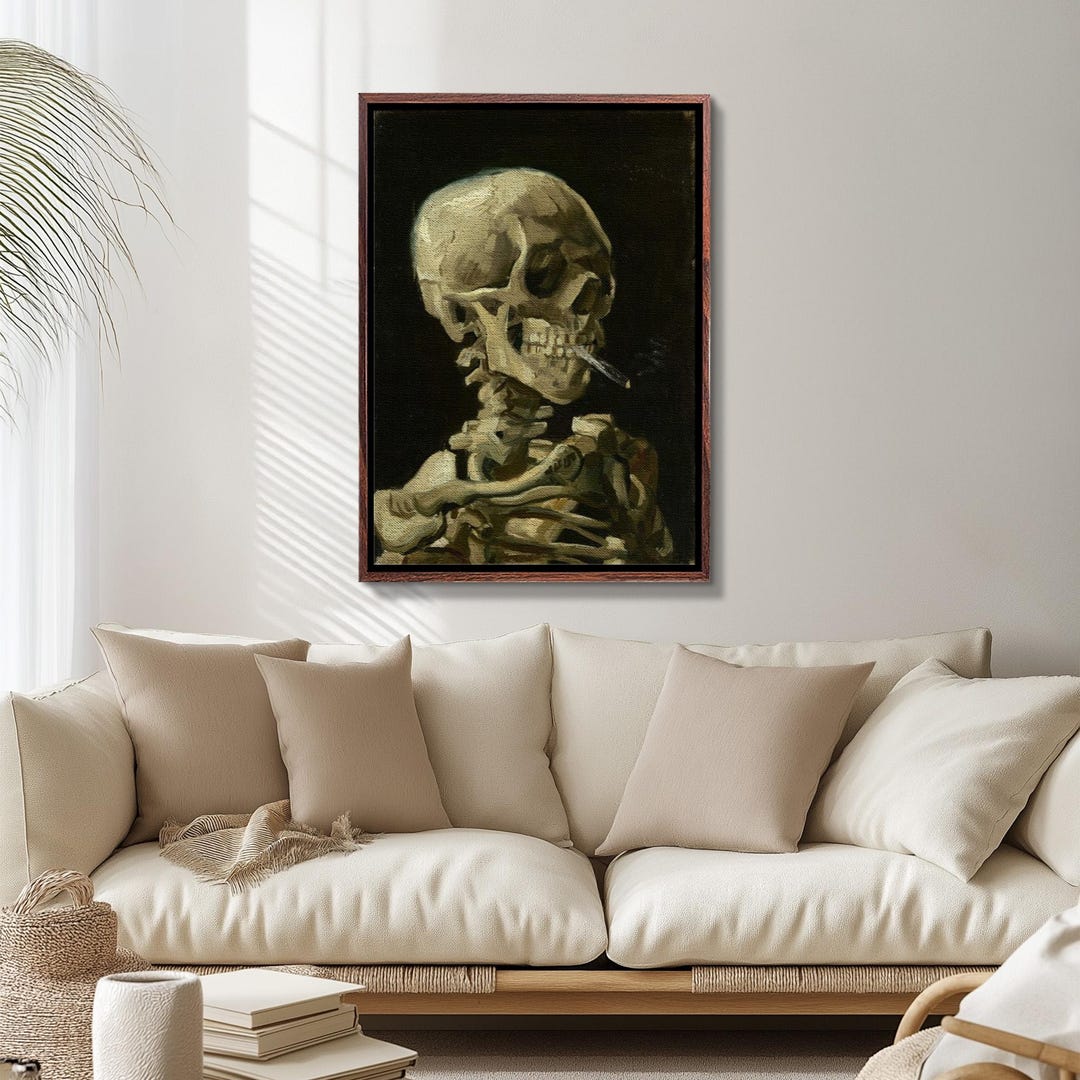 Vincent Van Gogh Skull of A Skeleton With Burning Cigarette ...