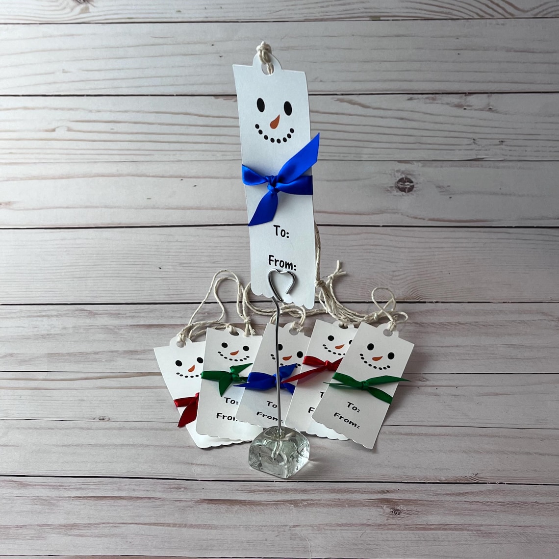 6 Snowman Gift Tags, Christmas Gift Tags, Holiday Gift Tags, Snowman ...
