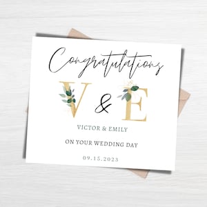 Custom Wedding Card, Personalized Wedding Day Card, Wedding ...