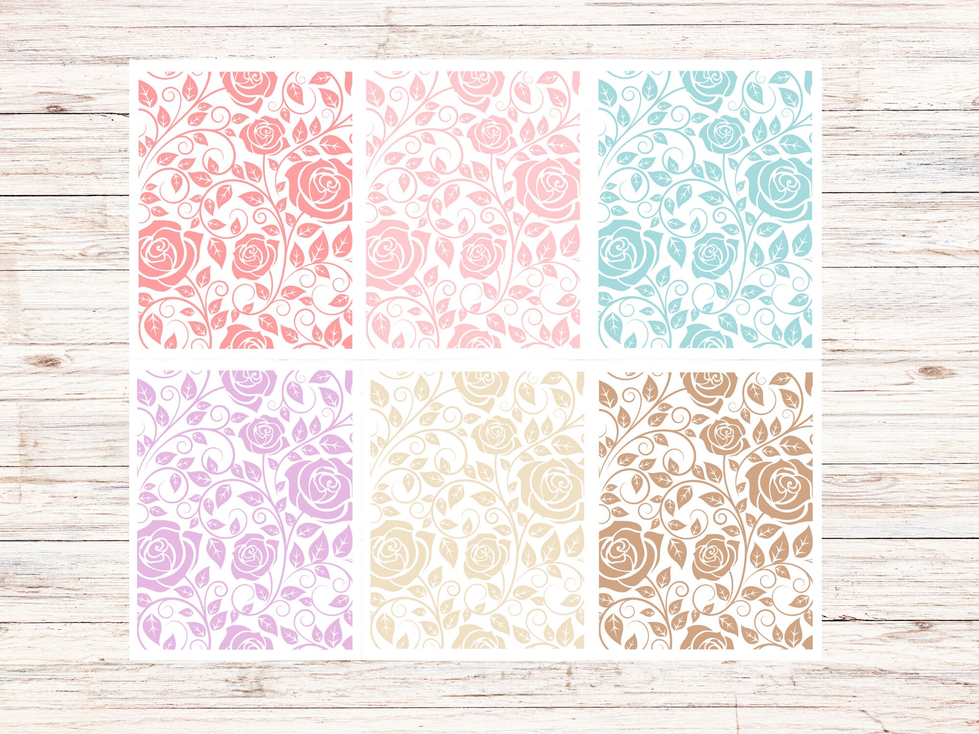 Rose Multi-color Greeting Cards Set Set of 12 Greeting Card - Etsy