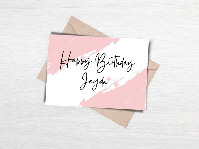 Personalized Birthday Card, Birthday Card, Customizable Birthday Card ...