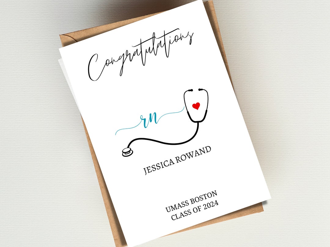 Nurse Graduation Card, Nursing School Graduation, Customizable ...