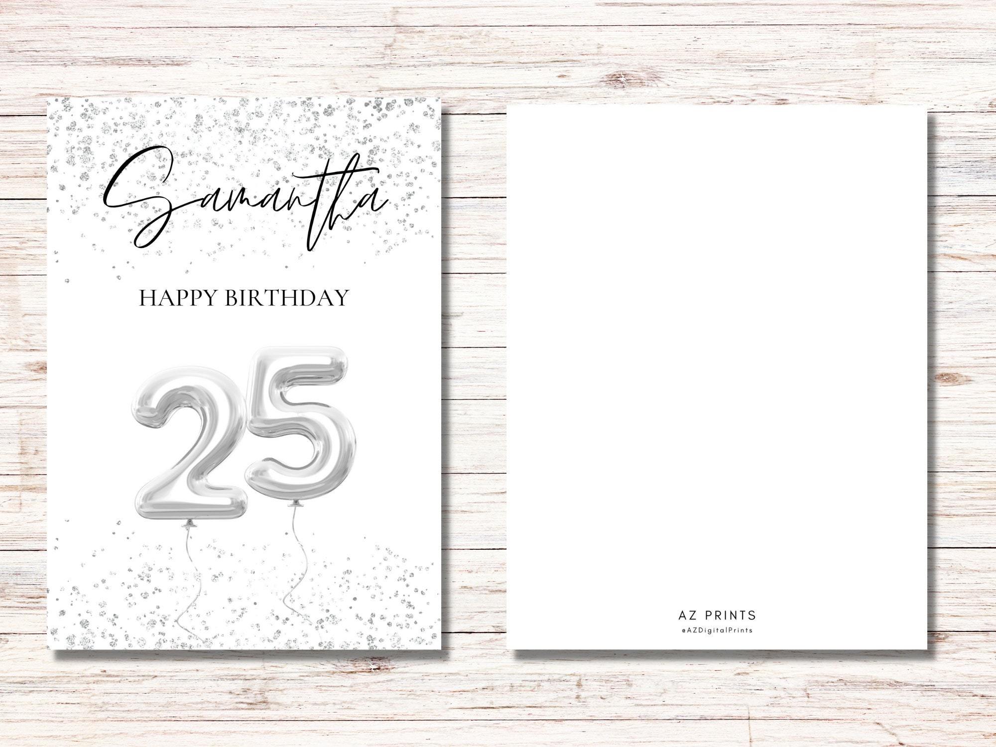 Personalized Birthday Card With Age, Custom Age Birthday Card ...