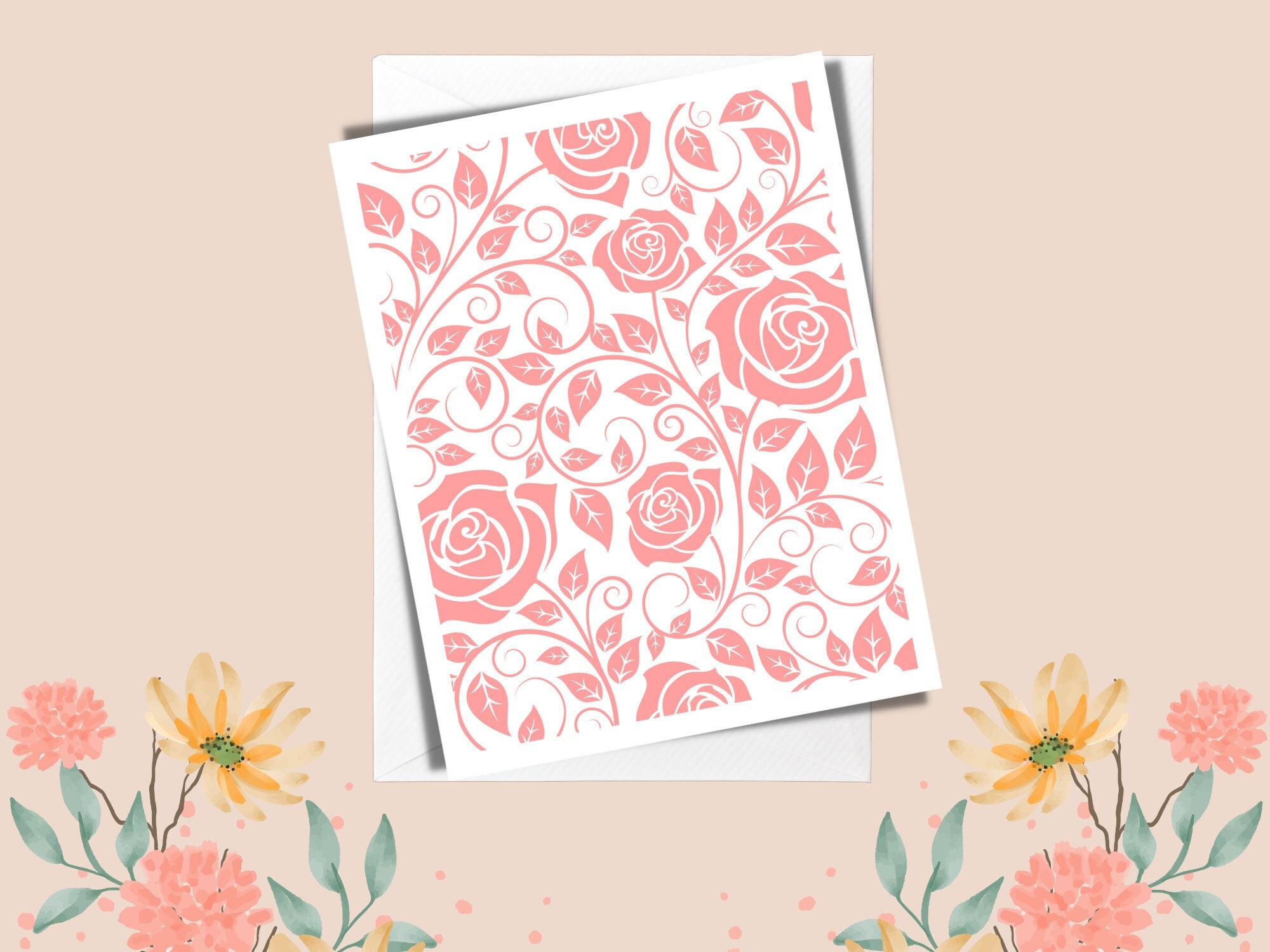 Rose Multi-color Greeting Cards Set, Set of 12, Greeting Card Pack ...