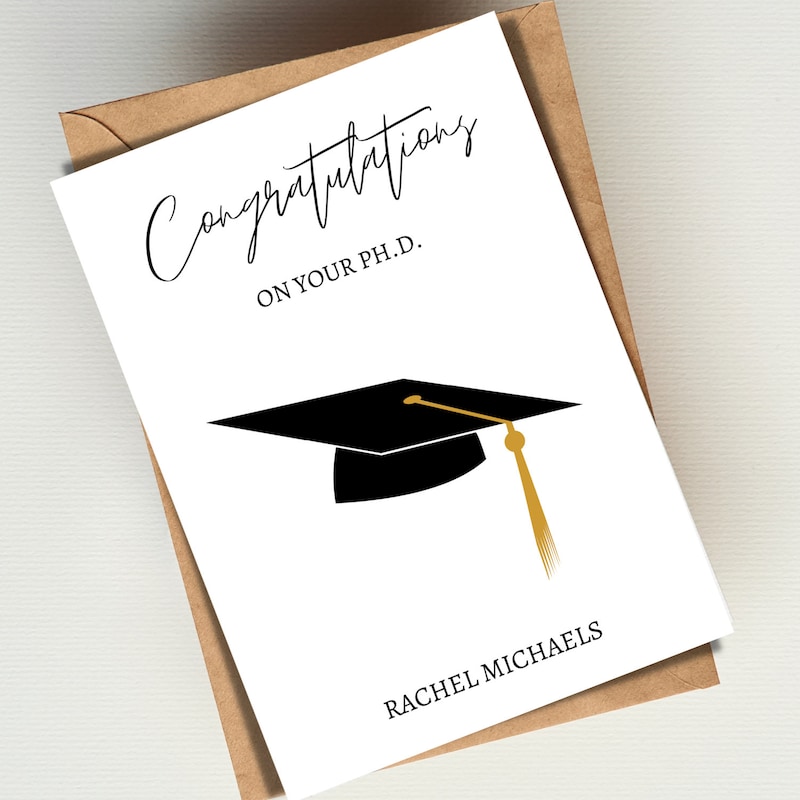 Phd Graduation Card - Etsy