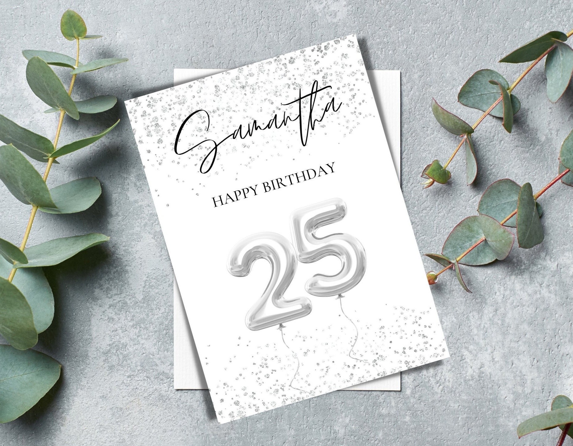 Personalized Birthday Card With Age, Custom Age Birthday Card ...