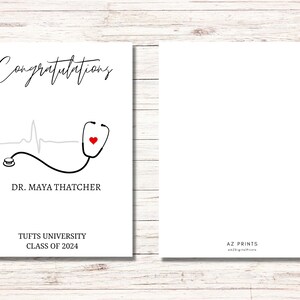 Doctor Graduation Card, Customizable Graduation Card for Doctor ...