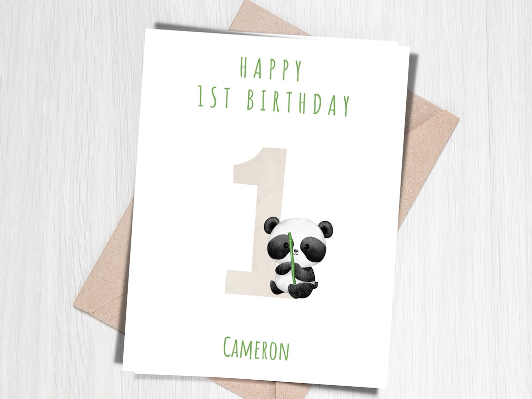 Personalized Birthday Card, Boys 1st Birthday Card, Happy Birthday Card ...