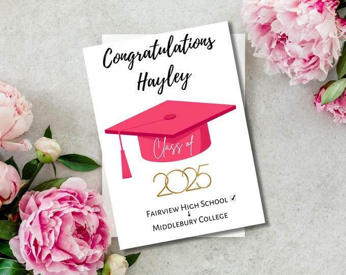 Graduation Card for Him or Her / Congratulations Card / High School or ...