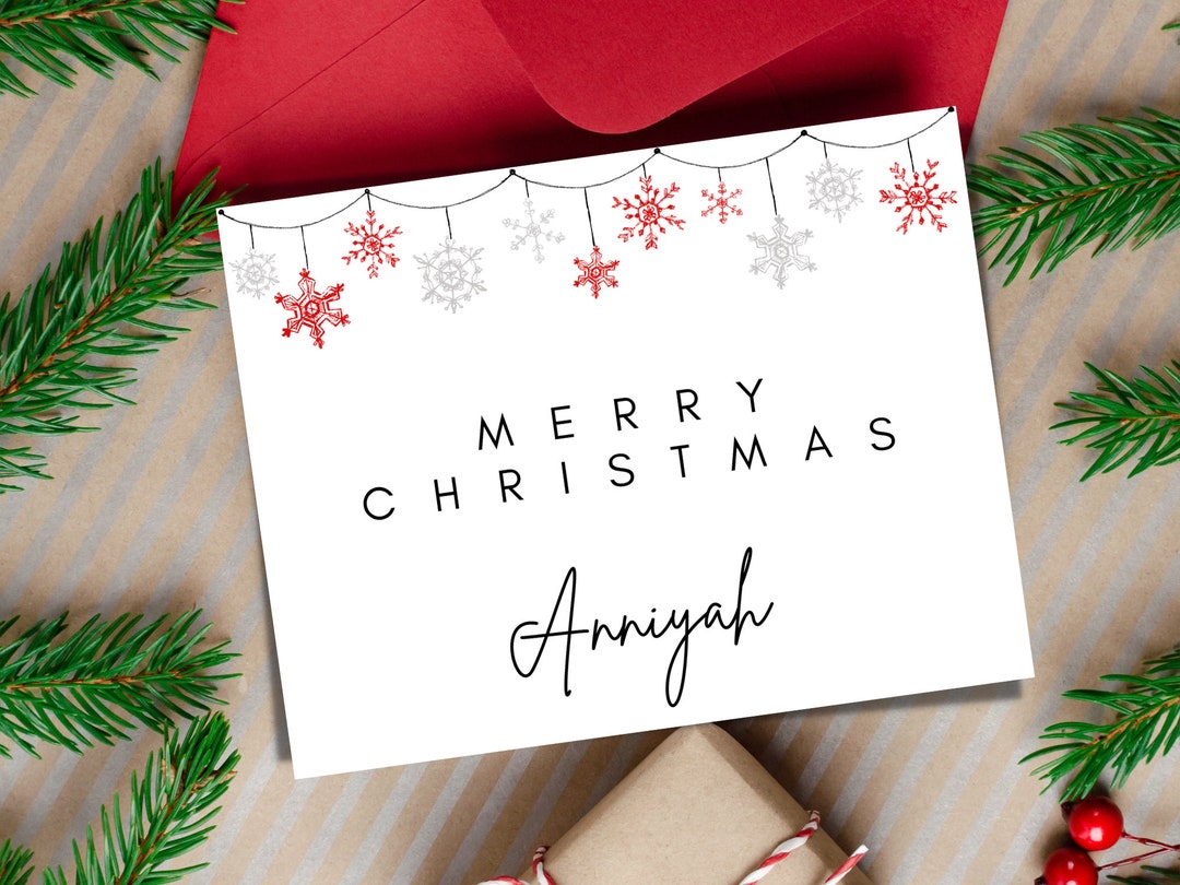 Personalized Christmas Card, Custom Christmas Card, Merry Christmas ...