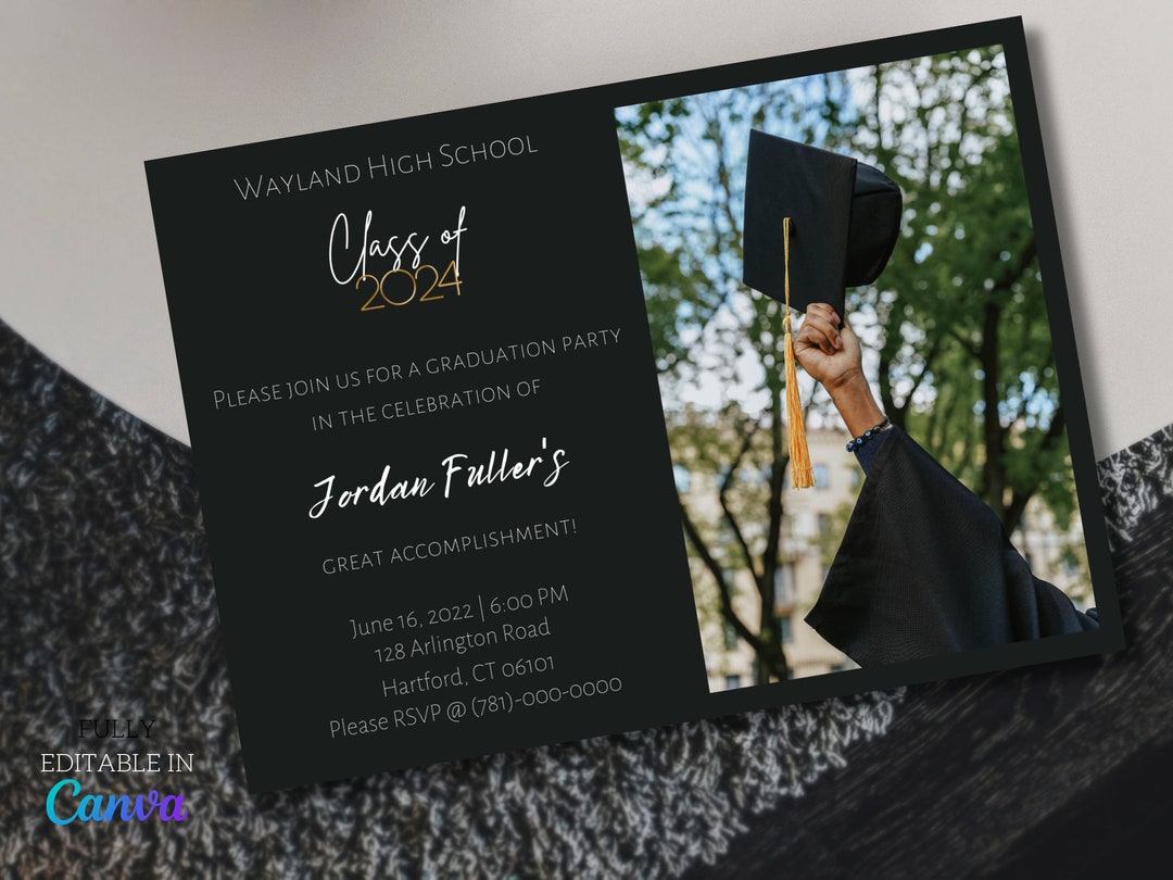 Graduation Party Invitation 2024, Editable Graduation Party Invitation ...