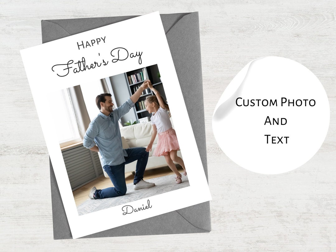 Personalized Father's Day Card, Photo Father's Day Card, Custom Photo ...