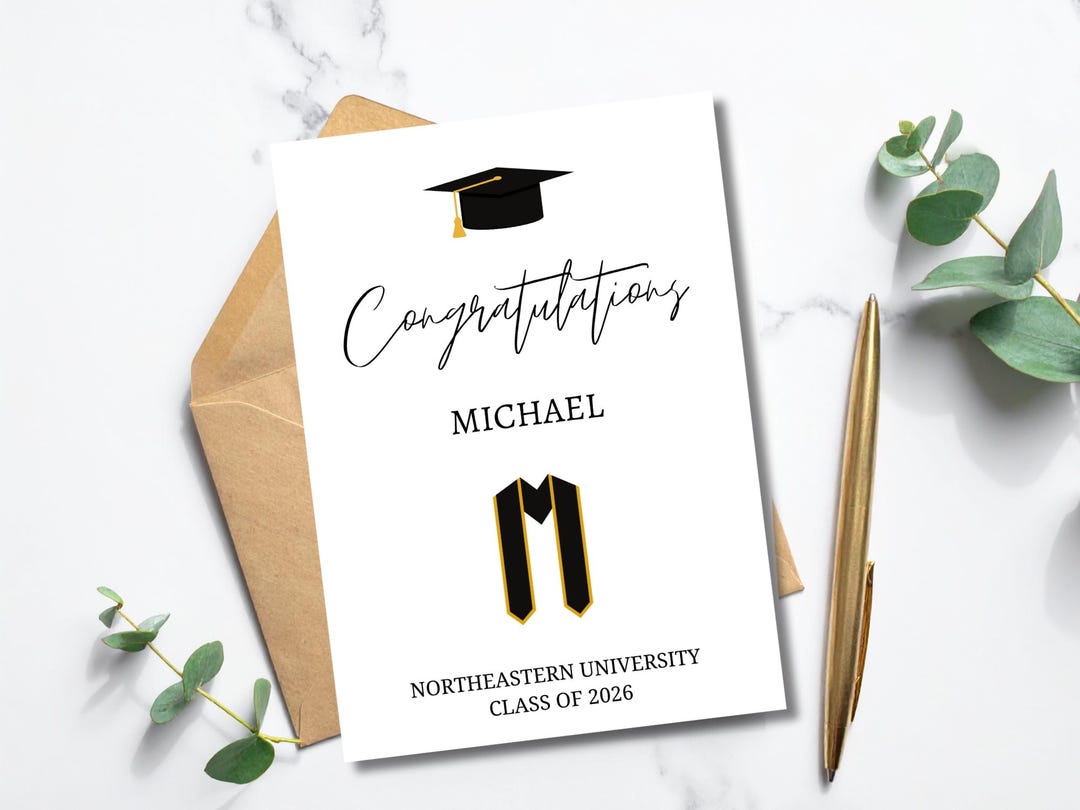 Personalized Graduation Card 2026, Masters Graduation Card, Custom ...