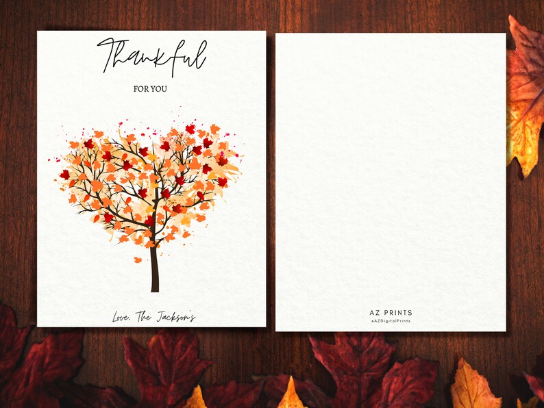 Personalized Thanksgiving Notecard Custom Thanksgiving - Etsy