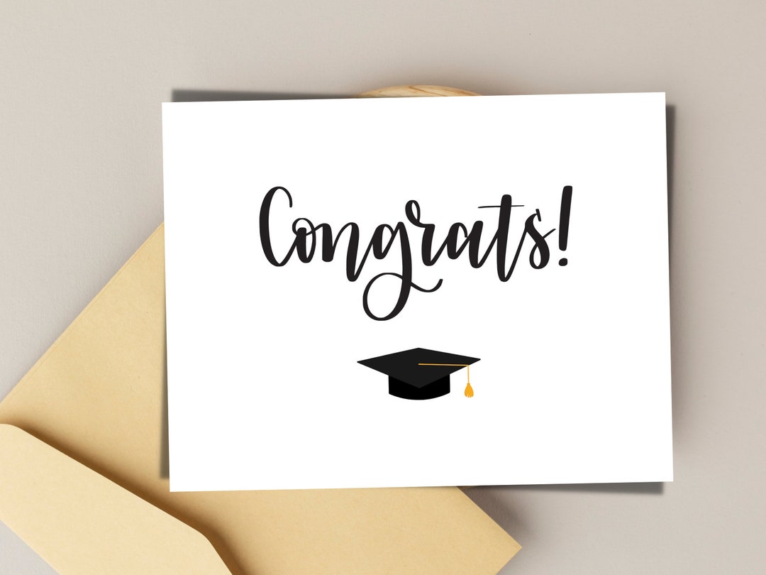 Graduation Cap Card 2025, Congrats Grad Card Set, Graduation Card for ...