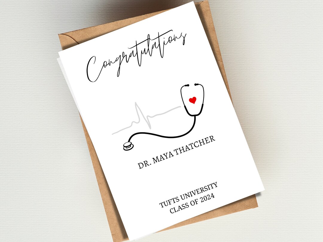 Doctor Graduation Card, Customizable Graduation Card for Doctor ...