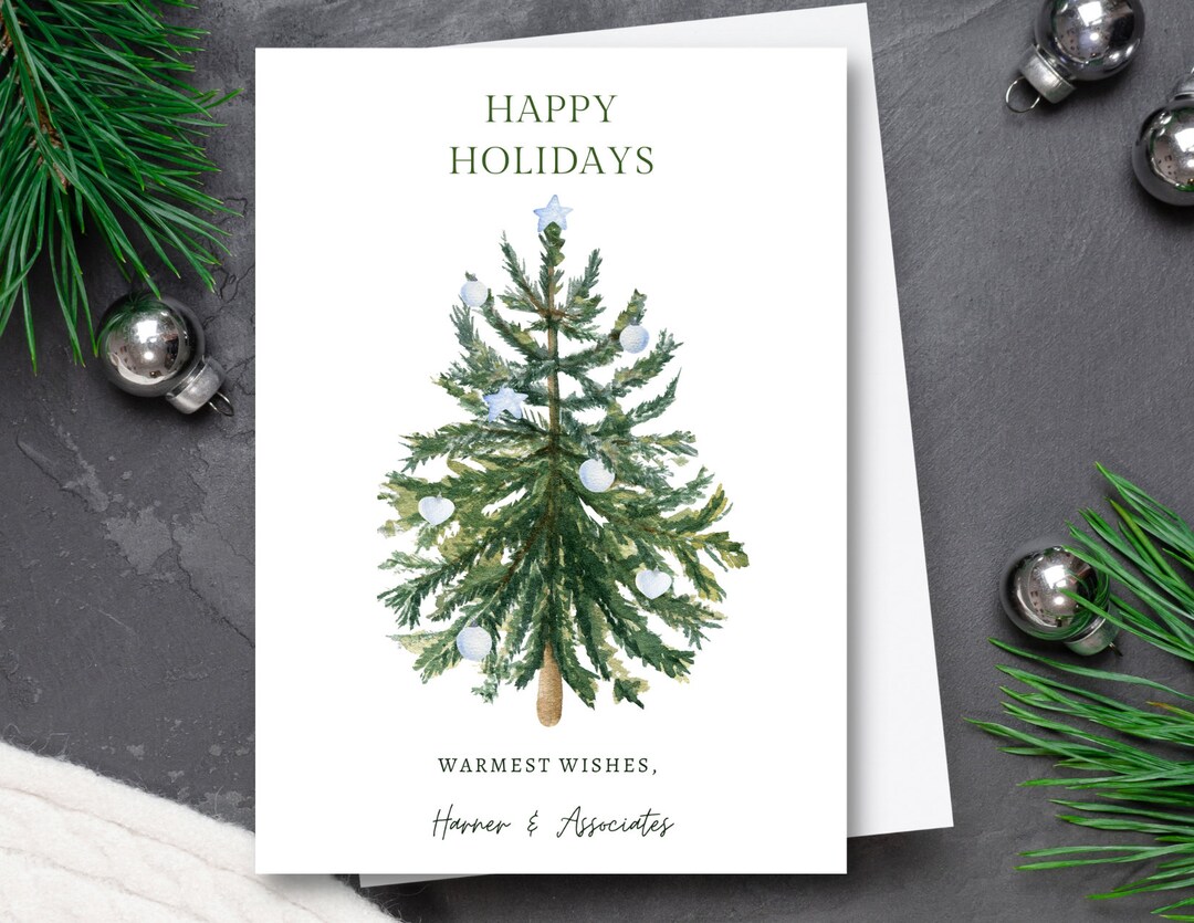 Personalized Happy Holiday Cards, Holiday Cards for Employees, Holiday ...